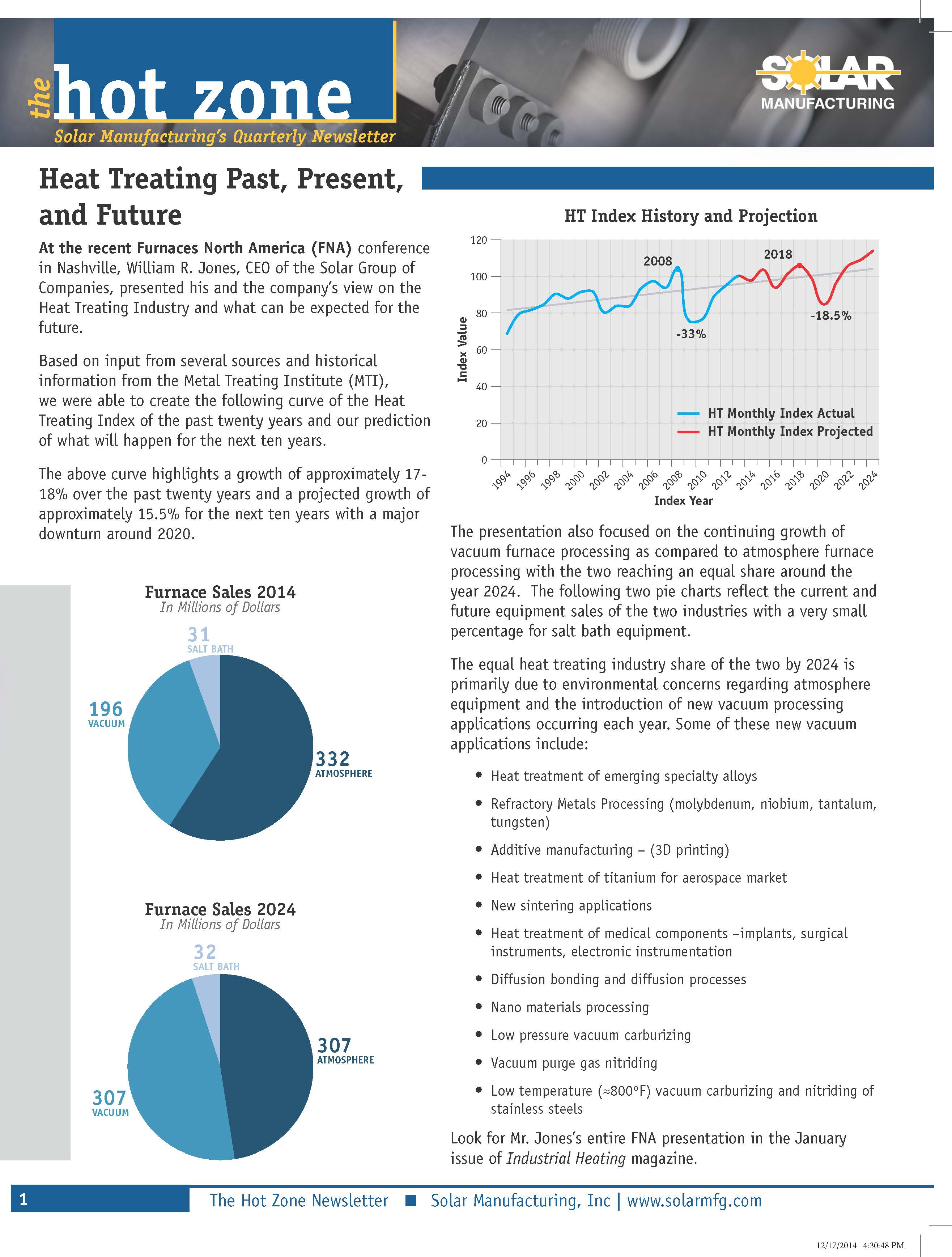 The Hot Zone - 2015 Winter - Solar Manufacturing